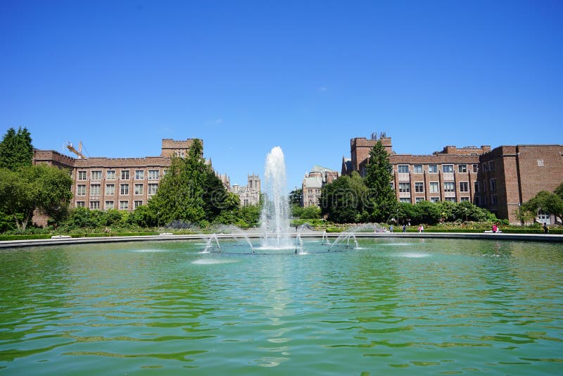 Washington University Seattle Stock Image - Image of education, brick ...