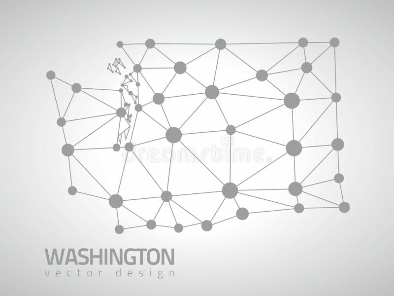 Washington Vector Grey Dot Outline Triangle Map Stock Vector ... Washington Vector Grey Dot Outline Triangle Map Stock Vector ...