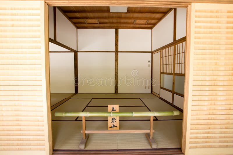 Washitsu-Raum, Raum Der Japanischen Art Mit Tatami Matte Stockfoto ...