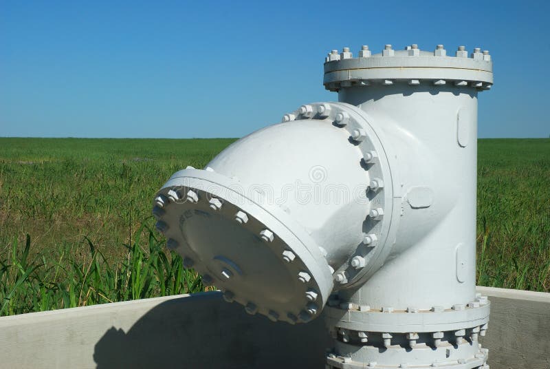 Washout Pipe stock image. Image of pipe, bolts, field - 4959281