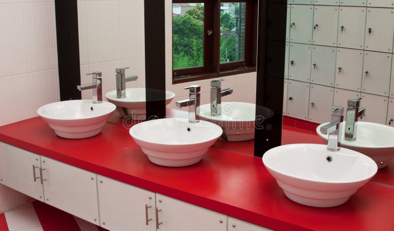 Washroom stock photo. Image of style, contemporary, hand - 18402040