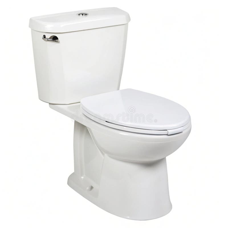 Washroom Commode Isolated on White Background Stock Illustration ...