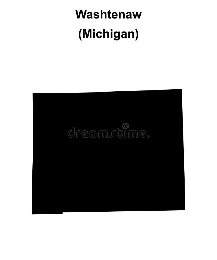 Washtenaw outline map stock vector. Illustration of shape - 361609455