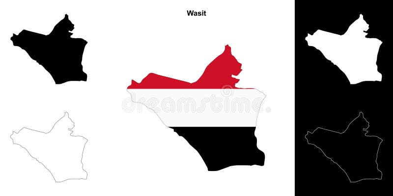 Wasit outline map stock vector. Illustration of wasit - 324021636