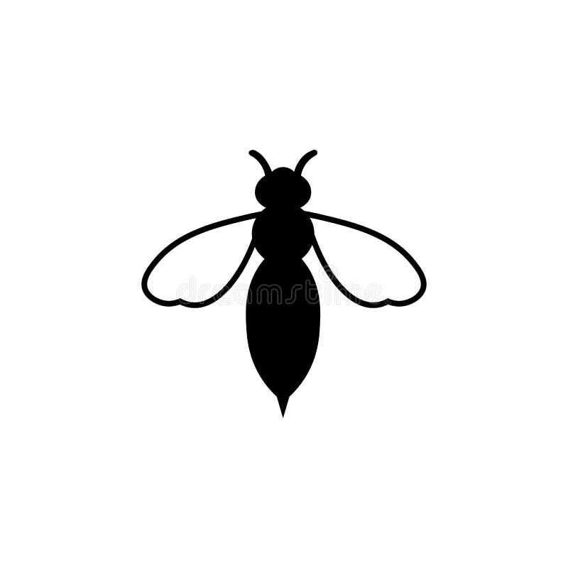 Wasp Black Sign Icon. Vector Illustration Eps 10 Stock Illustration ...