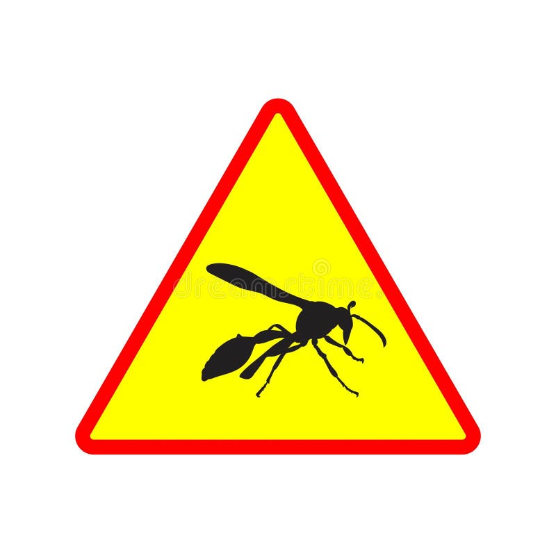 Wasp Danger Warning Sign Vector Stock Vector - Illustration of nature ...