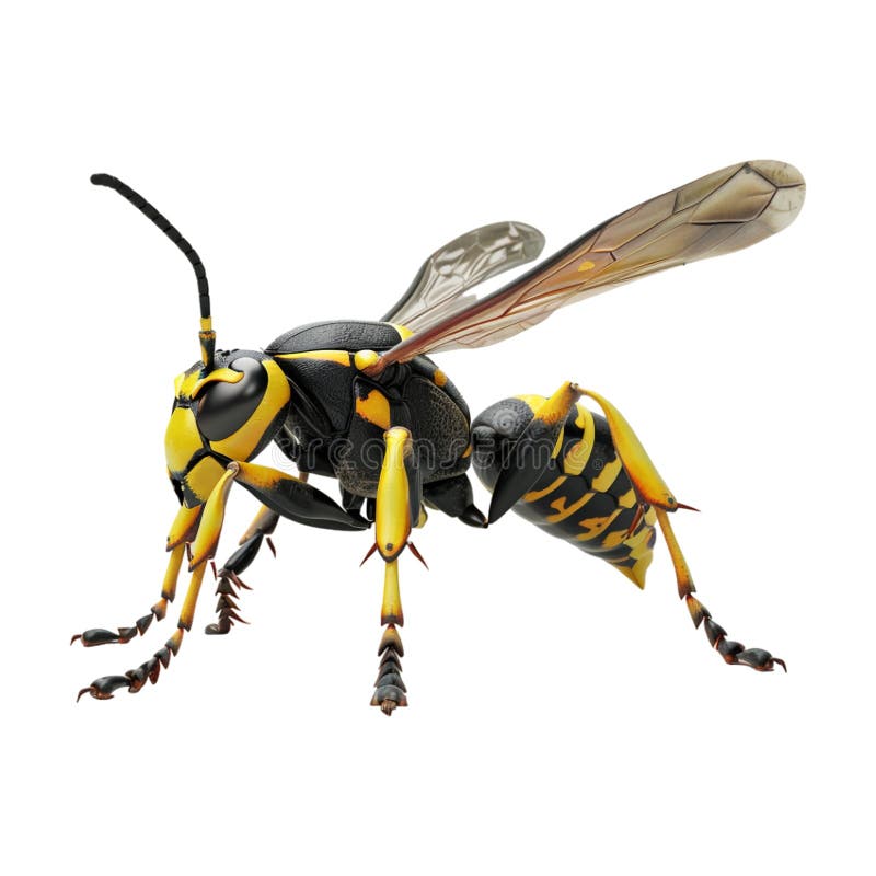 Wasp Insect on Transparent Background - Ai Generated Stock Illustration ...