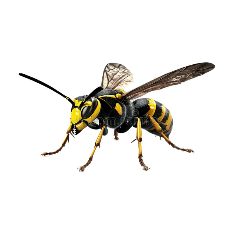 Wasp Insect on Transparent Background - Ai Generated Stock Illustration ...