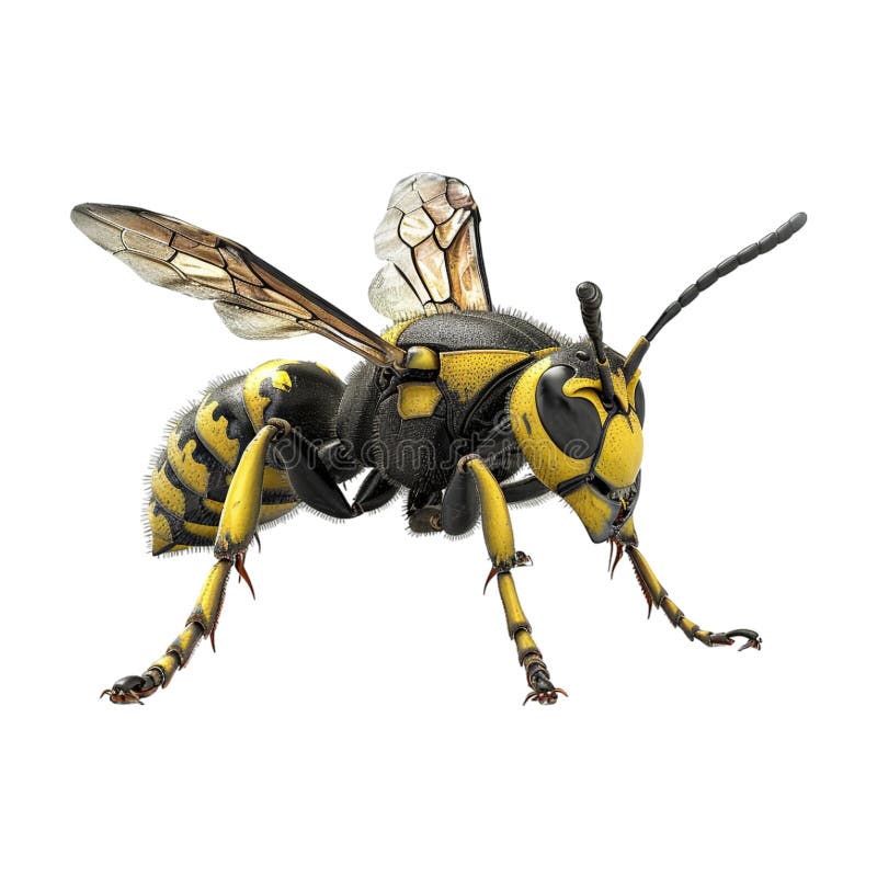 Wasp Insect on Transparent Background - Ai Generated Stock Illustration ...