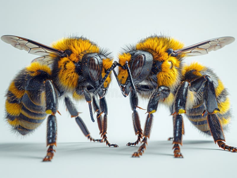 Wasp on a white background stock illustration. Illustration of macro ...