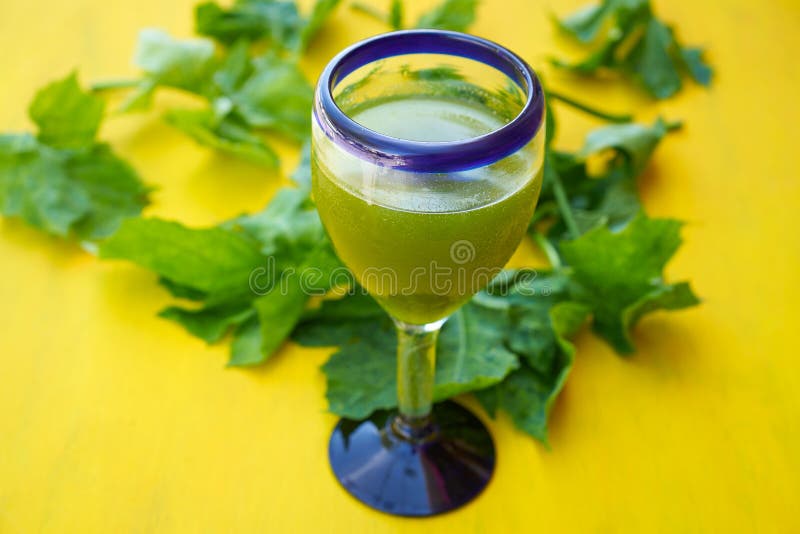 Wasser Agua De Chaya Mayabaum-Spinat Stockbild - Bild von detox ...