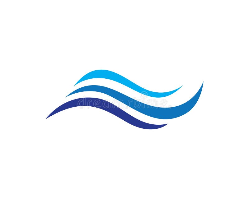 Wellensymbol Und Ikone Logo Template Vektor Abbildung - Illustration ...