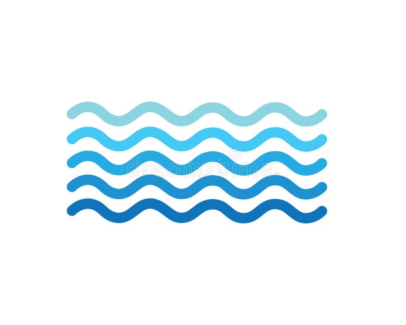 Wasser-Wellensymbol Und Ikone Logo Template Vektor Abbildung ...