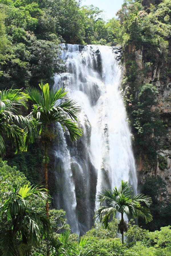 Cunca Rami Waterfall, Ost-Nusa Tenggara Stockfoto - Bild von nusa ...