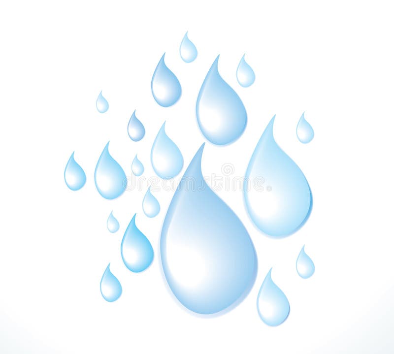 Wassertropfen vektor abbildung. Illustration von regen - 9705695