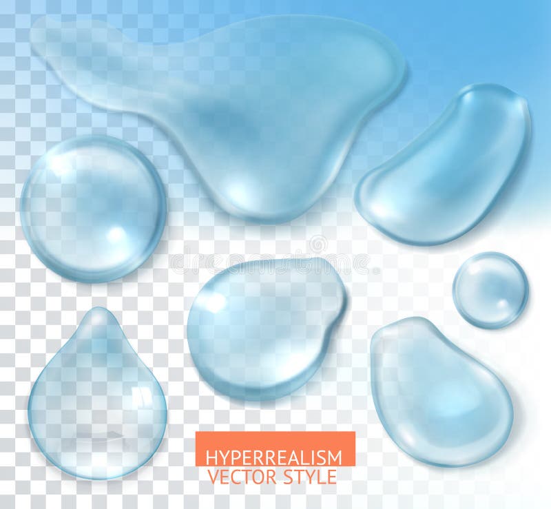 Wassertropfen-Vektorsatz vektor abbildung. Illustration von flüssigkeit ...