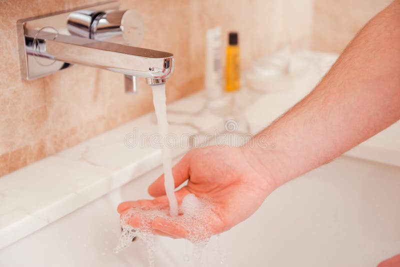 Washing hands. stock photo. Image of palm, clean, pampering - 40374326