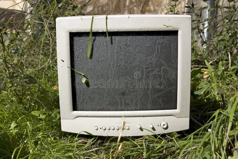 Smashed monitor stock image. Image of technology, demolished - 6841993