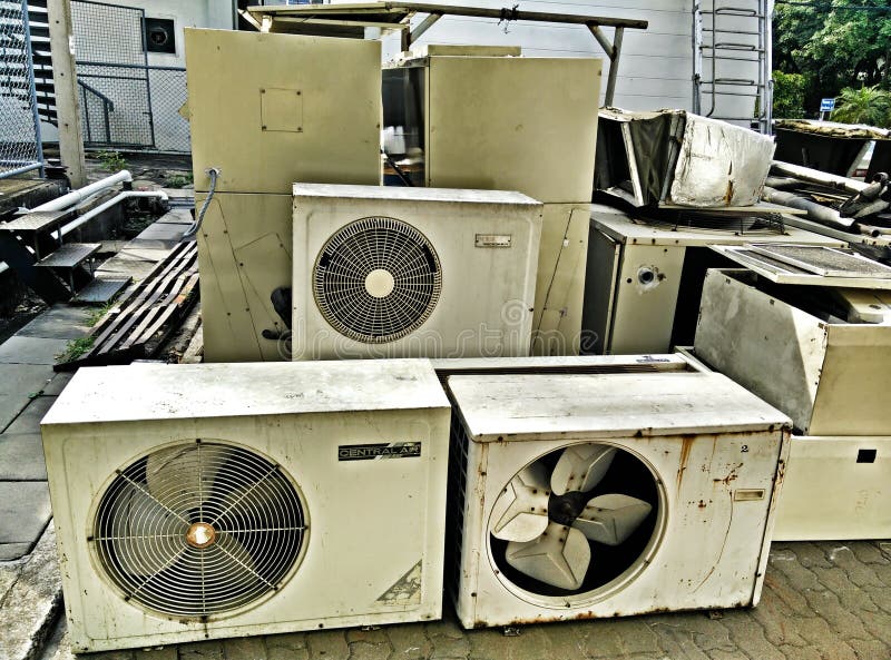 Waste air conditioning editorial photo. Image of coffee - 48117851