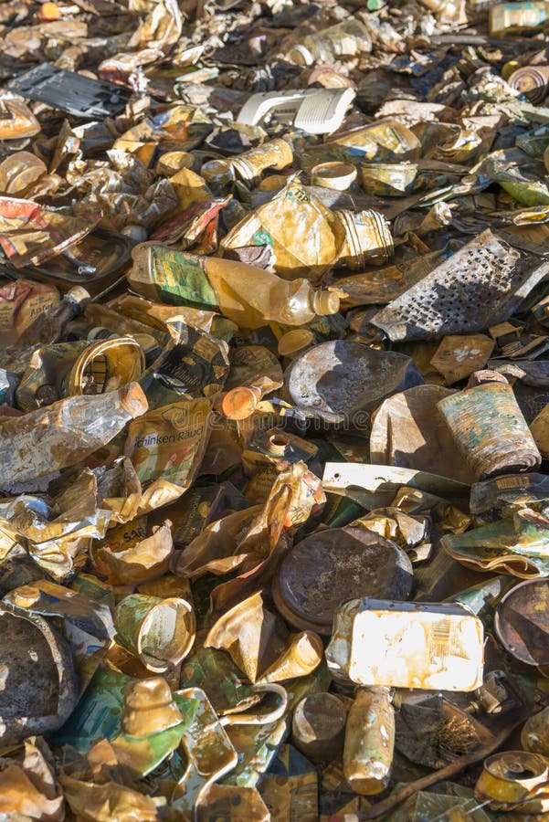 The Waste is Being Dumped and All Covered with Plastic Things Stock ...