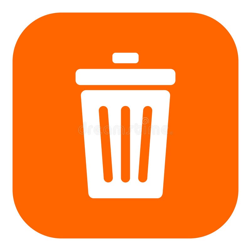 Waste bin and app icon stock vector. Illustration of graphic - 233781016