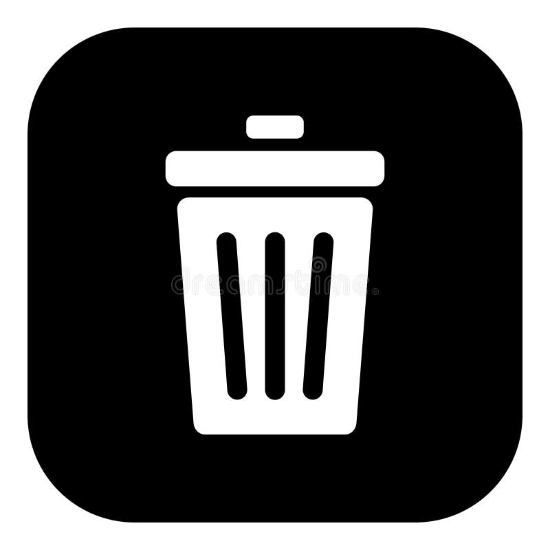 Waste bin and app icon stock vector. Illustration of trash - 254686053