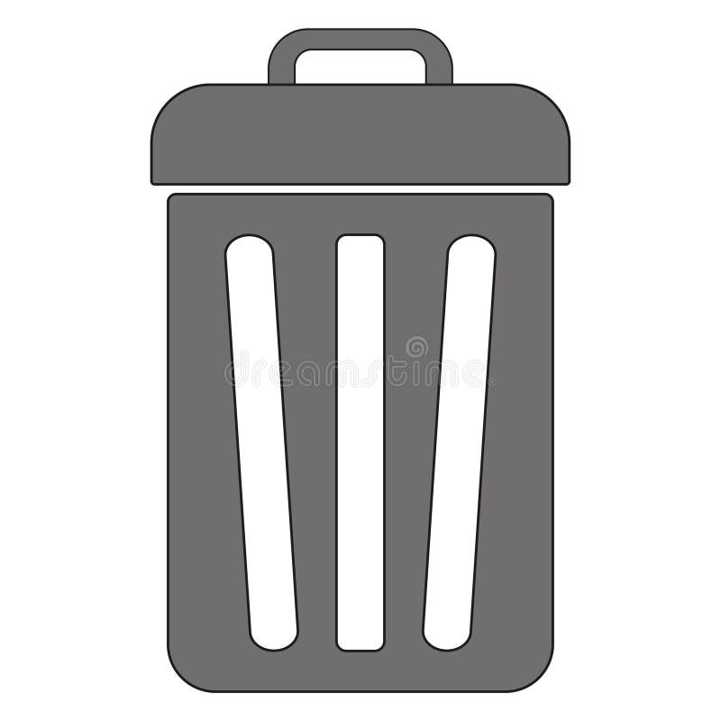 Waste Bin Icon. Trash Container Symbol. Garbage Disposal Illustration ...