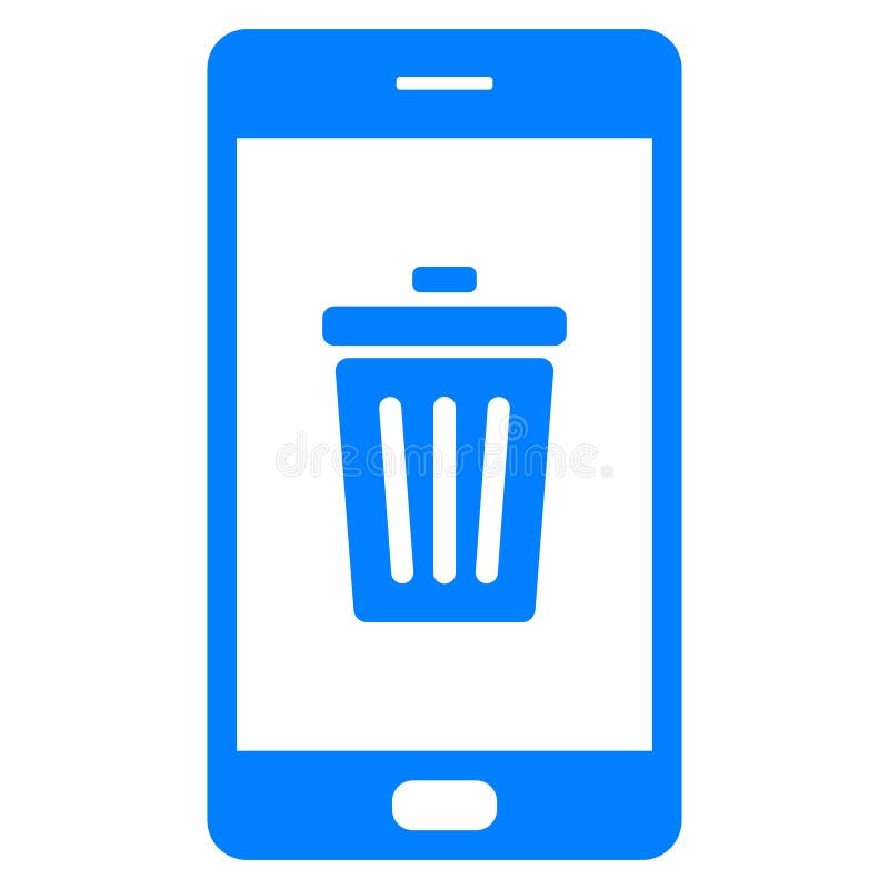 Waste Bin and Smartphone As Vector Illustration Stock Vector ...