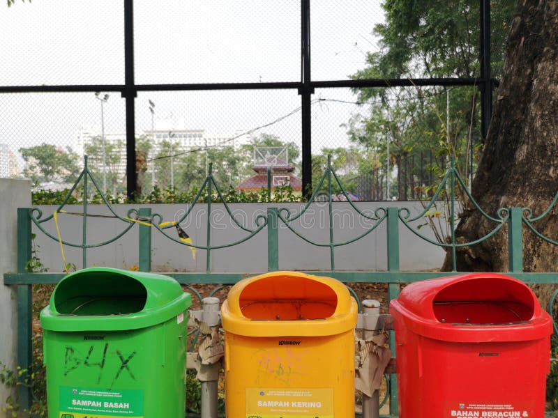 Waste Bins in Jakarta; Wet Waste, Dry Waste and Hazardous Waste ...