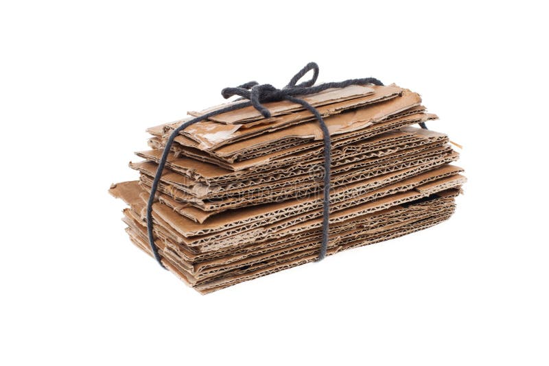 Cardboard Bundle for Recycling Stock Image - Image of bundled, card ...
