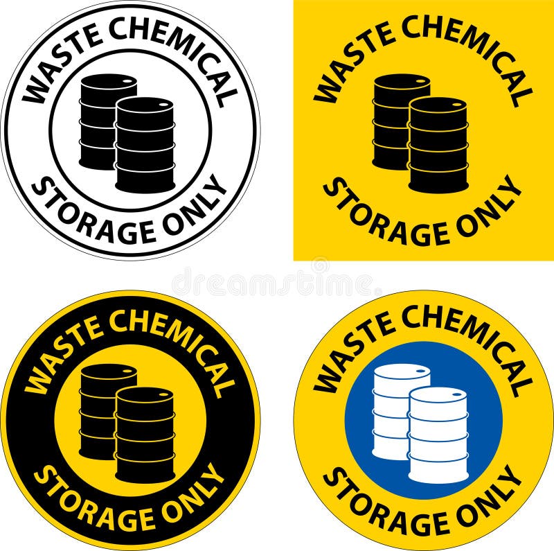 Waste Chemical Storage only on White Background Stock Vector ...