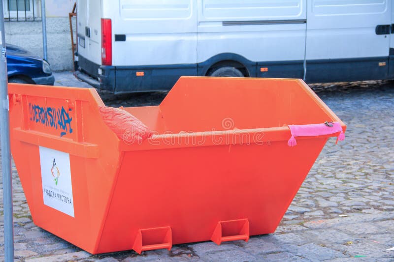 Waste collection container editorial image. Image of machine - 346707720