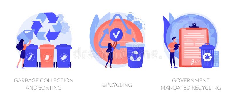 Waste Collection and Recycling Problems Abstract Concept Vector ...