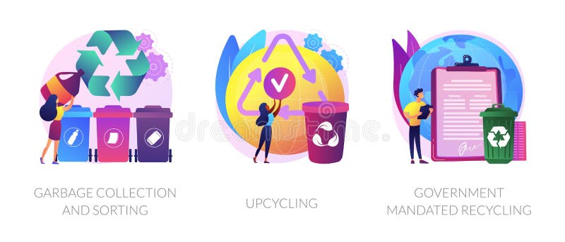 Waste Collection and Recycling Problems Abstract Concept Vector ...