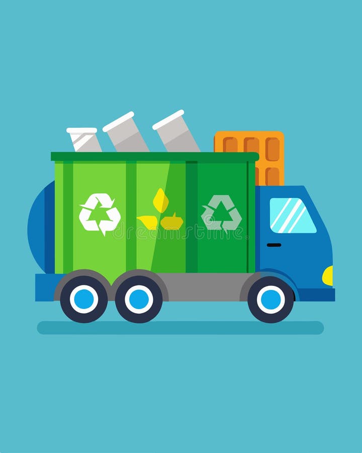 A Waste Collection Truck with Separate Compartments for Different Types ...