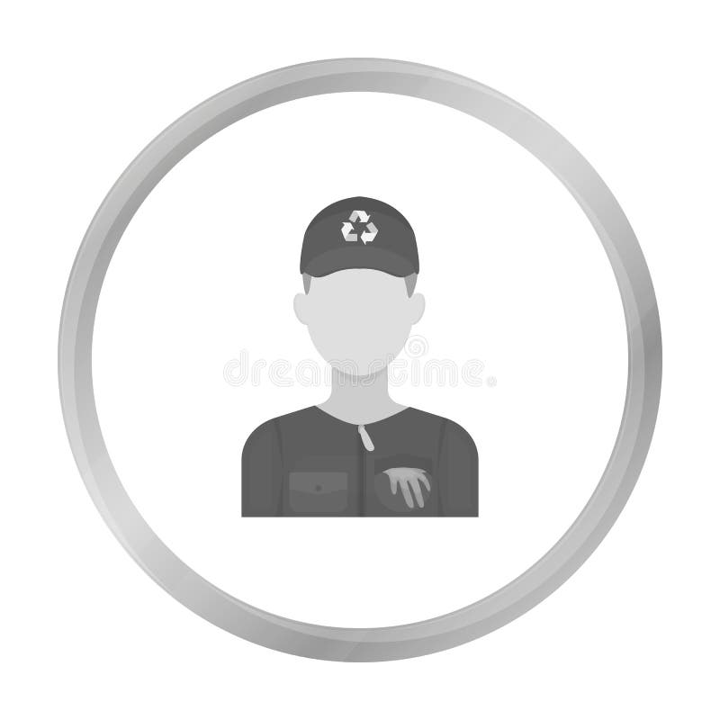Waste Collector Icon in Cartoon Style Isolated on White Background ...