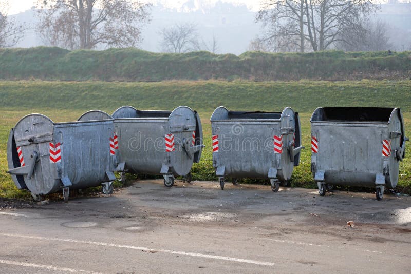 Waste Containers stock image. Image of street, container - 131252937