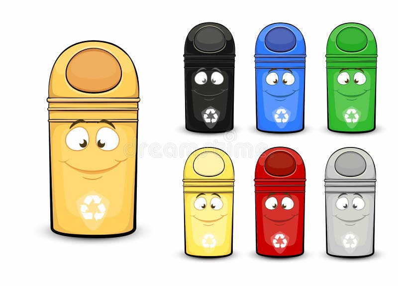 Waste Containers for Sorting Waste. Vector Image in a Flat Cartoon ...