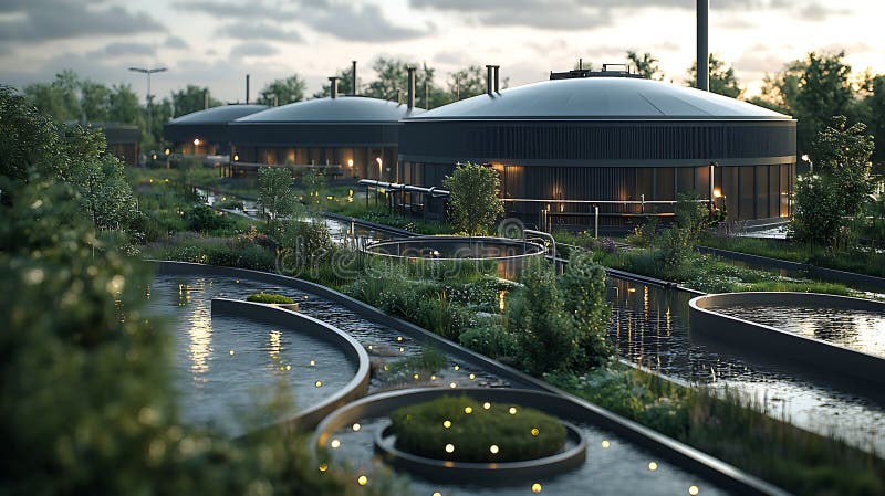 Waste Conversion Plant with Integrated AI Technology, Featuring Lush ...