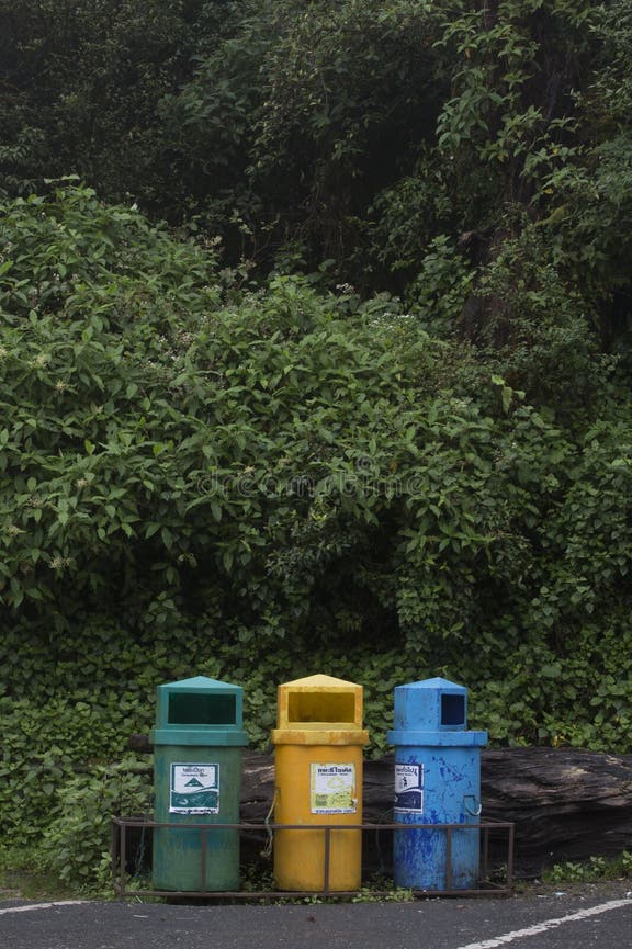 Waste disposal boxes stock photo. Image of environment - 184570884