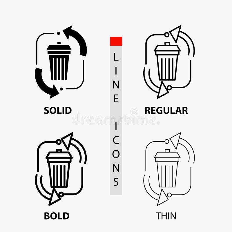Waste, Disposal, Garbage, Management, Recycle Icon in Thin, Regular ... Waste, Disposal, Garbage, Management, Recycle Icon in Thin, Regular ...