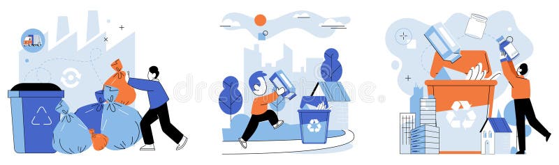 Waste Disposal. it Involves Separating Different Types Waste, Such As ...