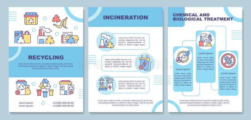 Waste Disposal Methods Brochure Template Stock Vector - Illustration of ...