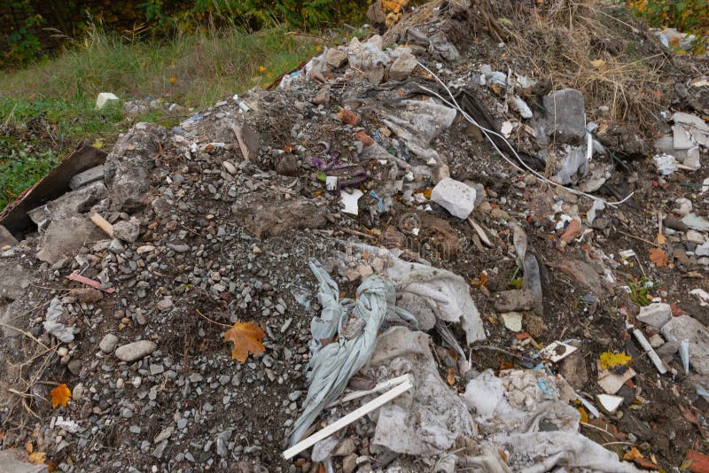 Waste Dump Heap Junk Pile, Soil Dirt, Pieces Construction Leftover ...