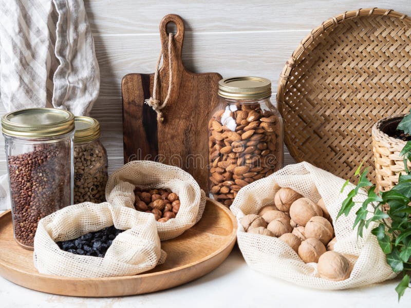 Waste-free Domestic Life. Kitchen Storage of Reusable Products for the ...