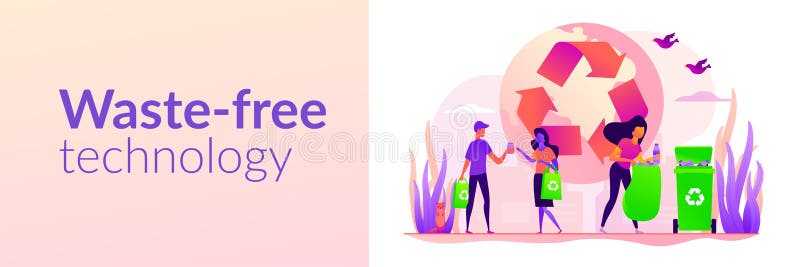 Zero Waste Technology Abstract Concept Vector Illustration. Stock ...
