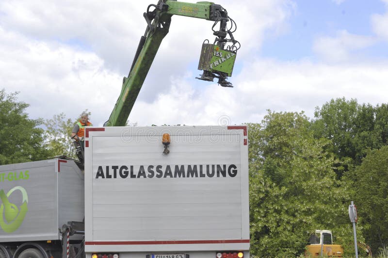 Waste Glass Collection and Recycling Editorial Photography - Image of ...