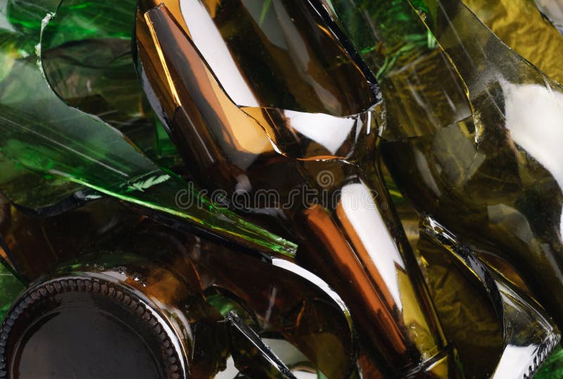 Waste Glass Bottles Turned Into Colorful Hand Made Art Stock Image ...