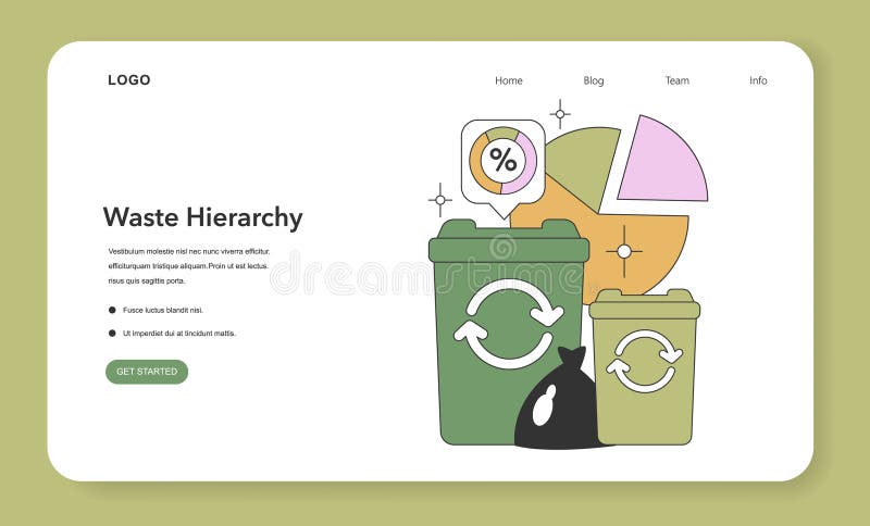 Waste Hierarchy Illustration. Flat Vector Illustration Stock Vector ...