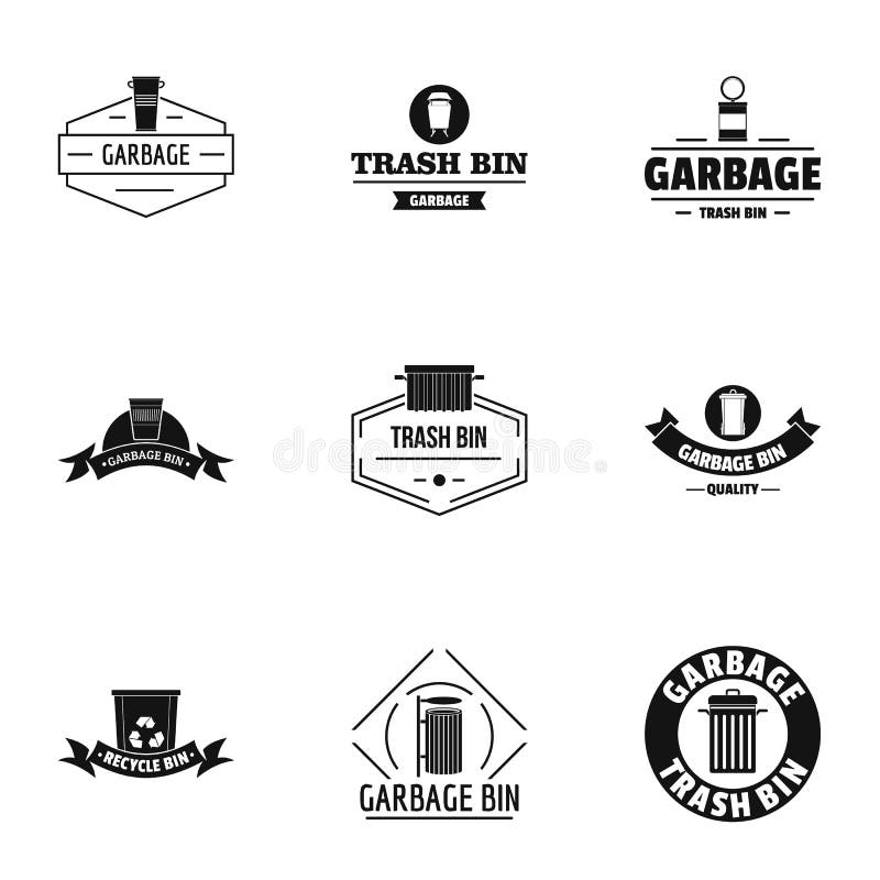Garbage Logo, Simple Black Style Stock Vector - Illustration of ...